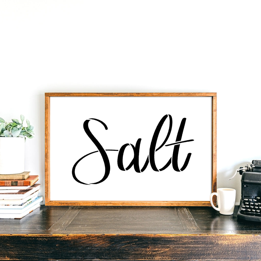Kitchen Label Salt Stencil