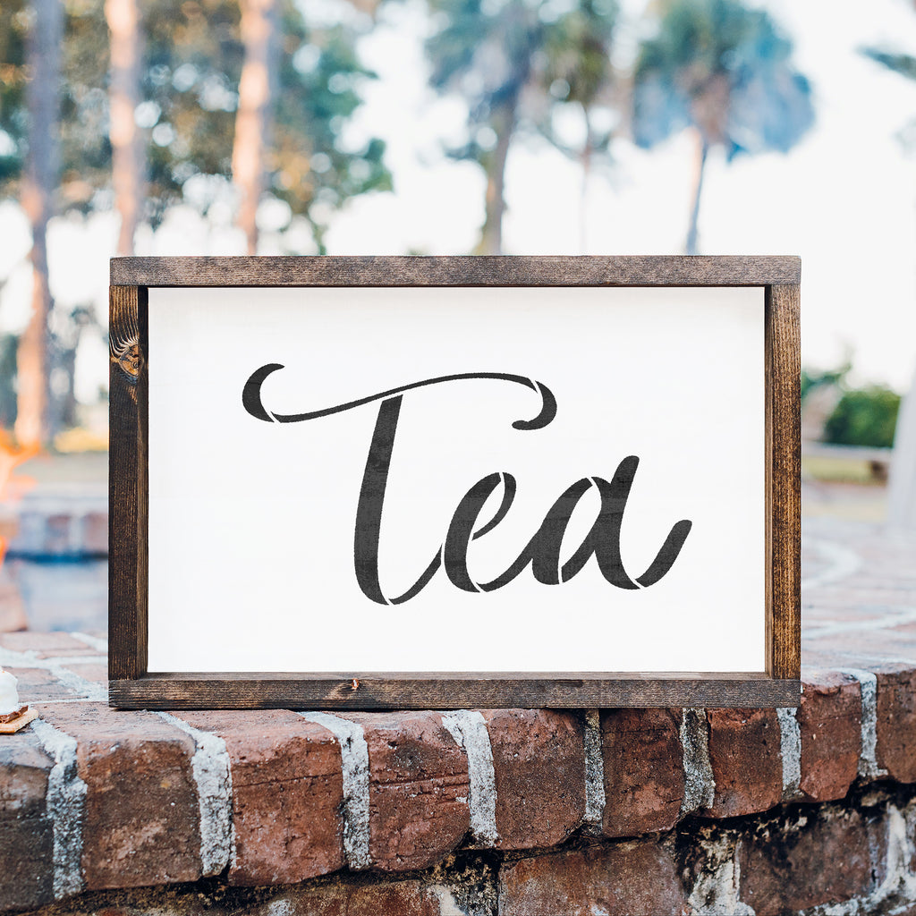 Kitchen Label Tea Stencil