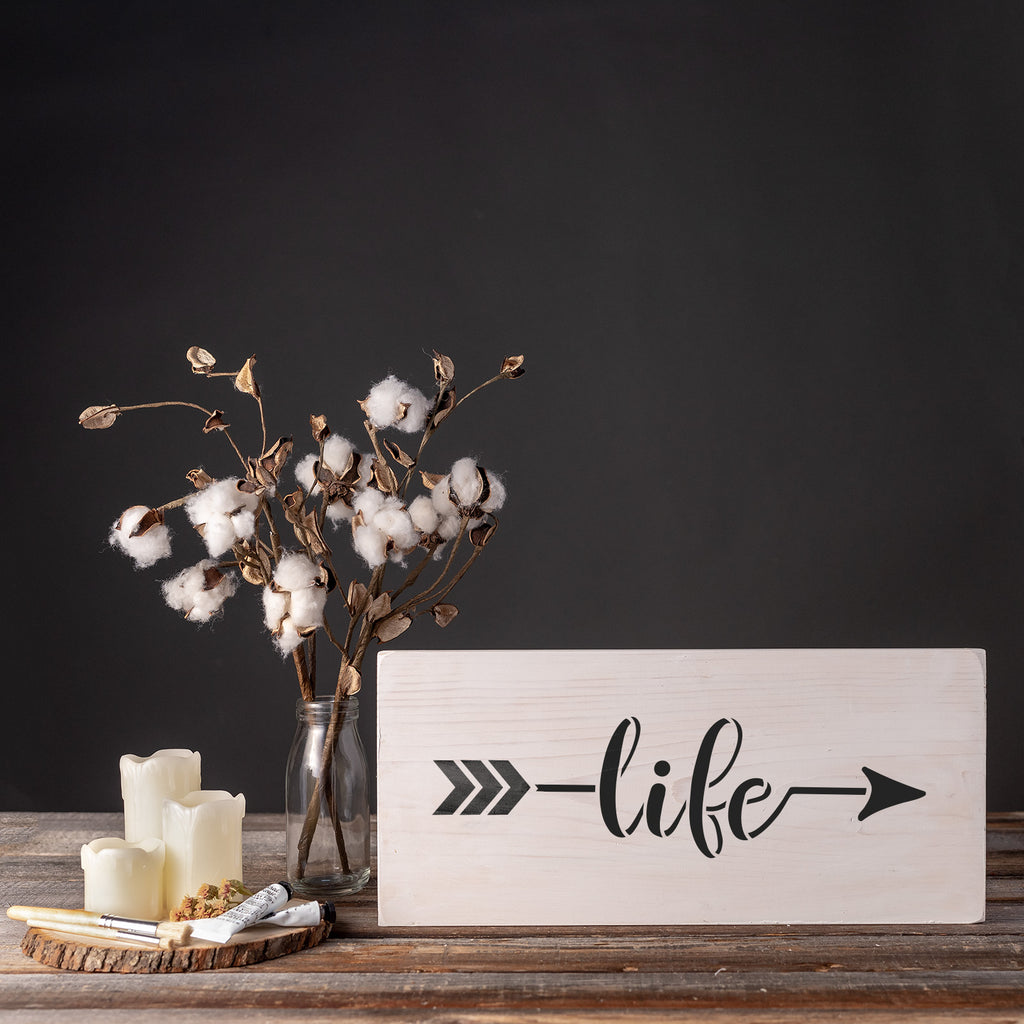 Life Arrow Stencils - Stencil Revolution