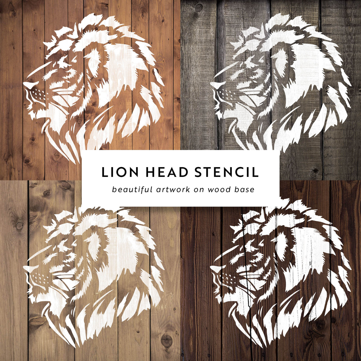 Lion Head Stencils - Stencil Revolution