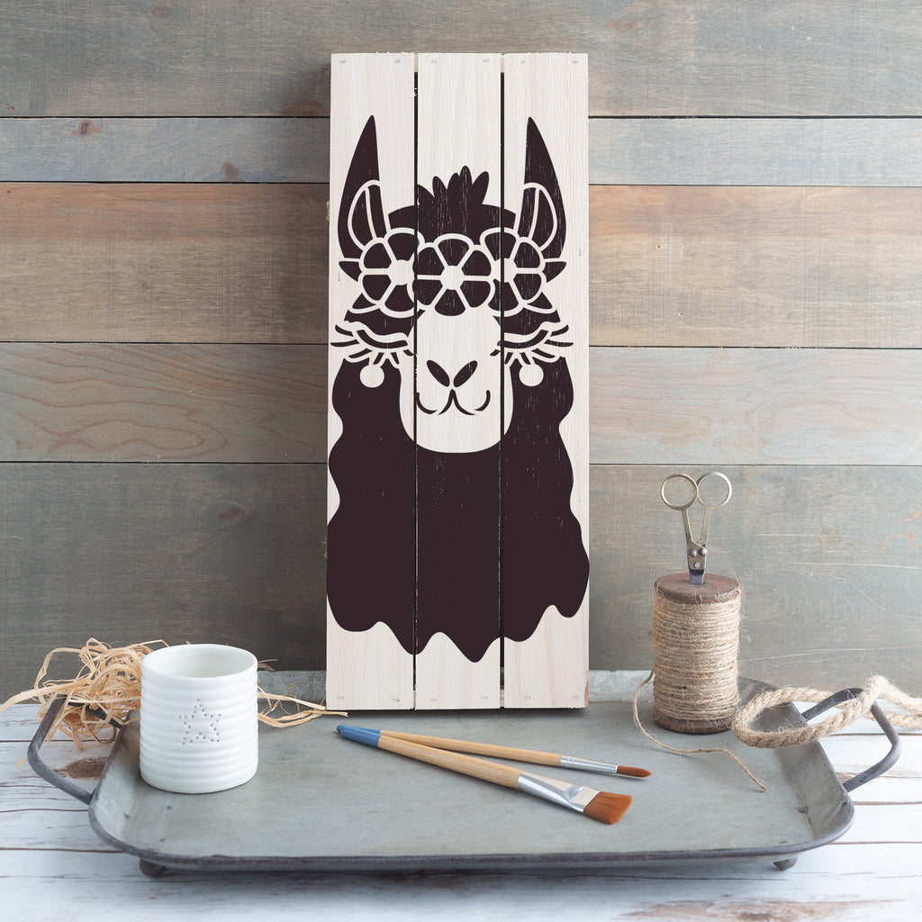 Llama Lashes Stencils - Stencil Revolution