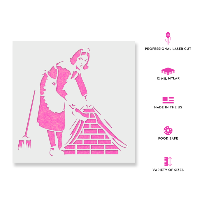Maid Banksy Stencils - Stencil Revolution
