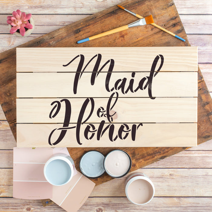 Maid Of Honor Stencil for Crafting & DIY