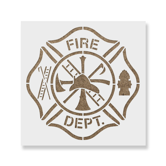 Maltese Cross Fire Department Stencils - Stencil Revolution