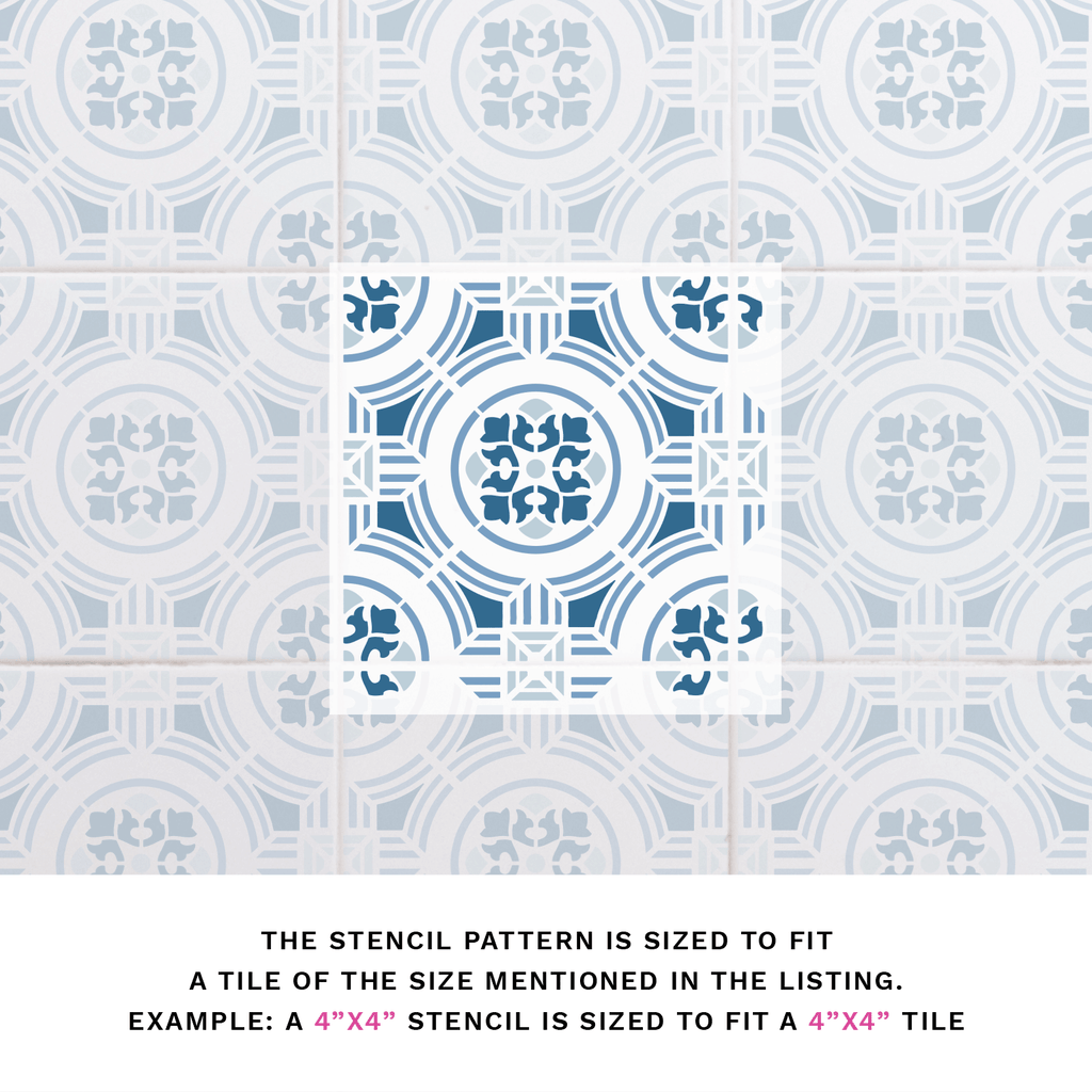 Meriela Tile Stencils - Stencil Revolution