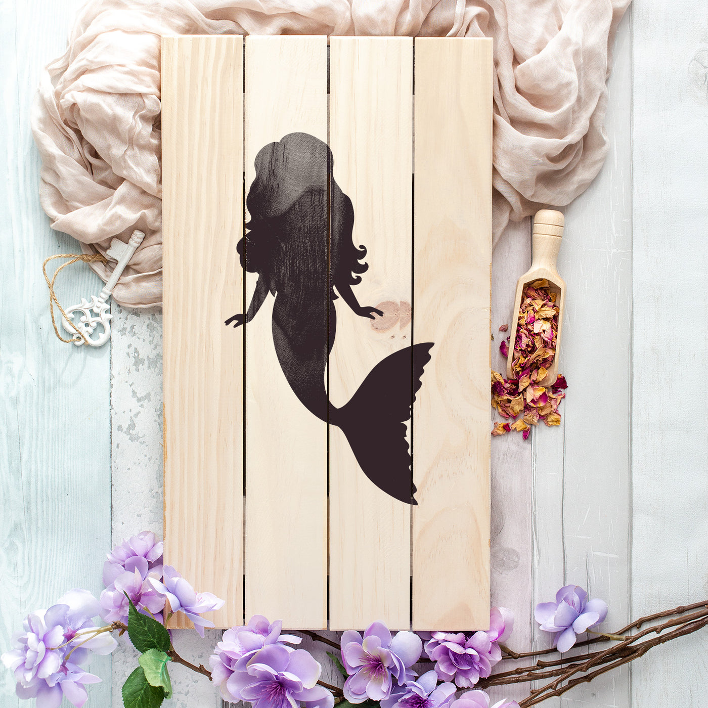 Mermaid Stencil for Painting DIY Projects and Crafts