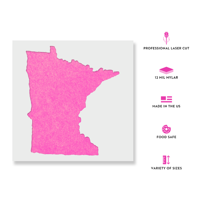 Minnesota State Stencil, Stencils for the perfect Minnesota craft design