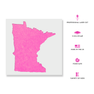 Minnesota State Stencil, Stencils for the perfect Minnesota craft design