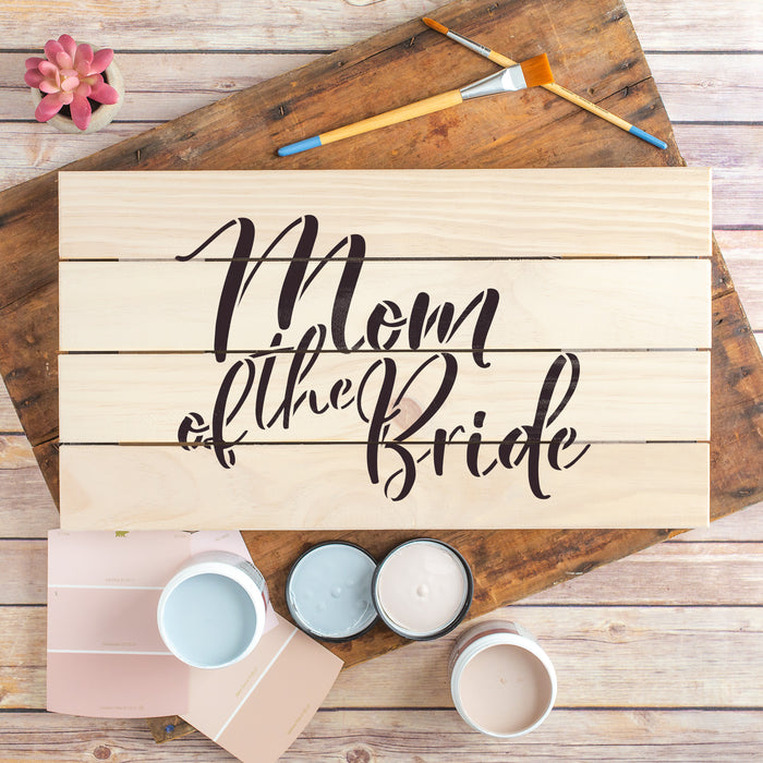 Mom Of The Bride Stencil for Crafting & DIY