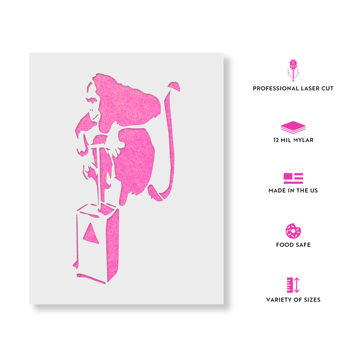 Monkey Bomb Banksy Stencils - Stencil Revolution