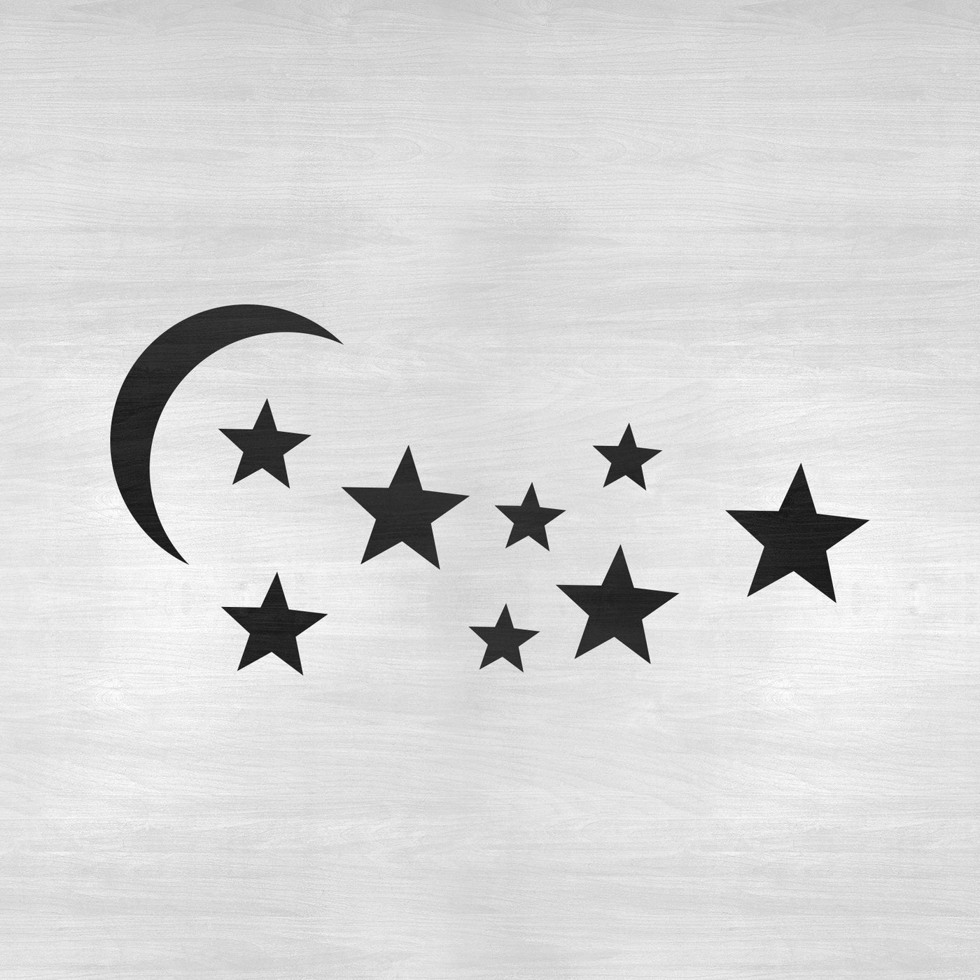 Moon And Stars Stencil – Celestial stencil design