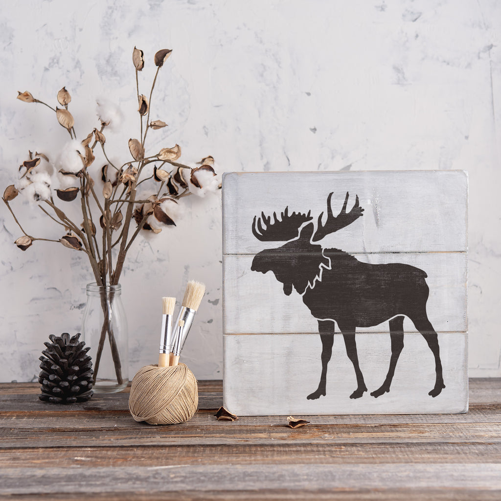 Moose Stencil, Reusable laser-cut stencil, Great for a cabin theme
