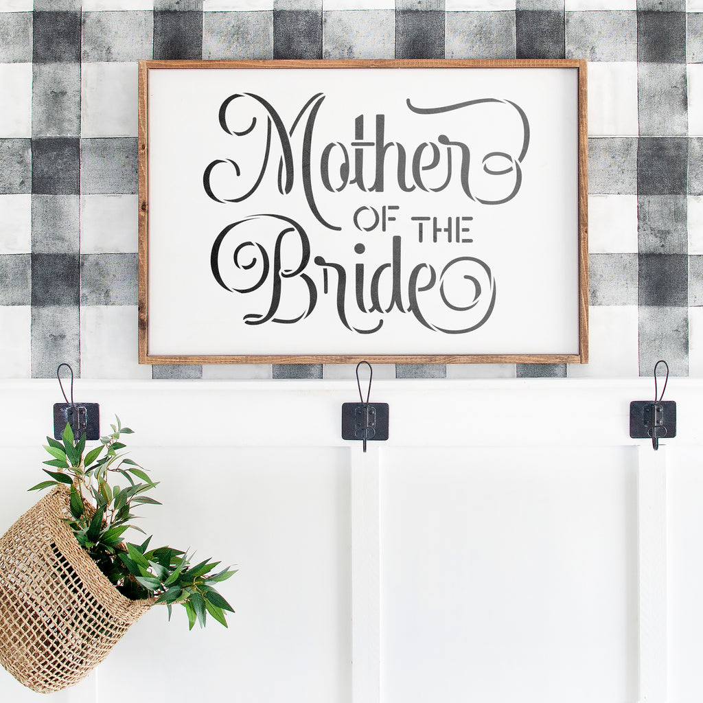 Mother Of The Bride Wedding Label Stencil