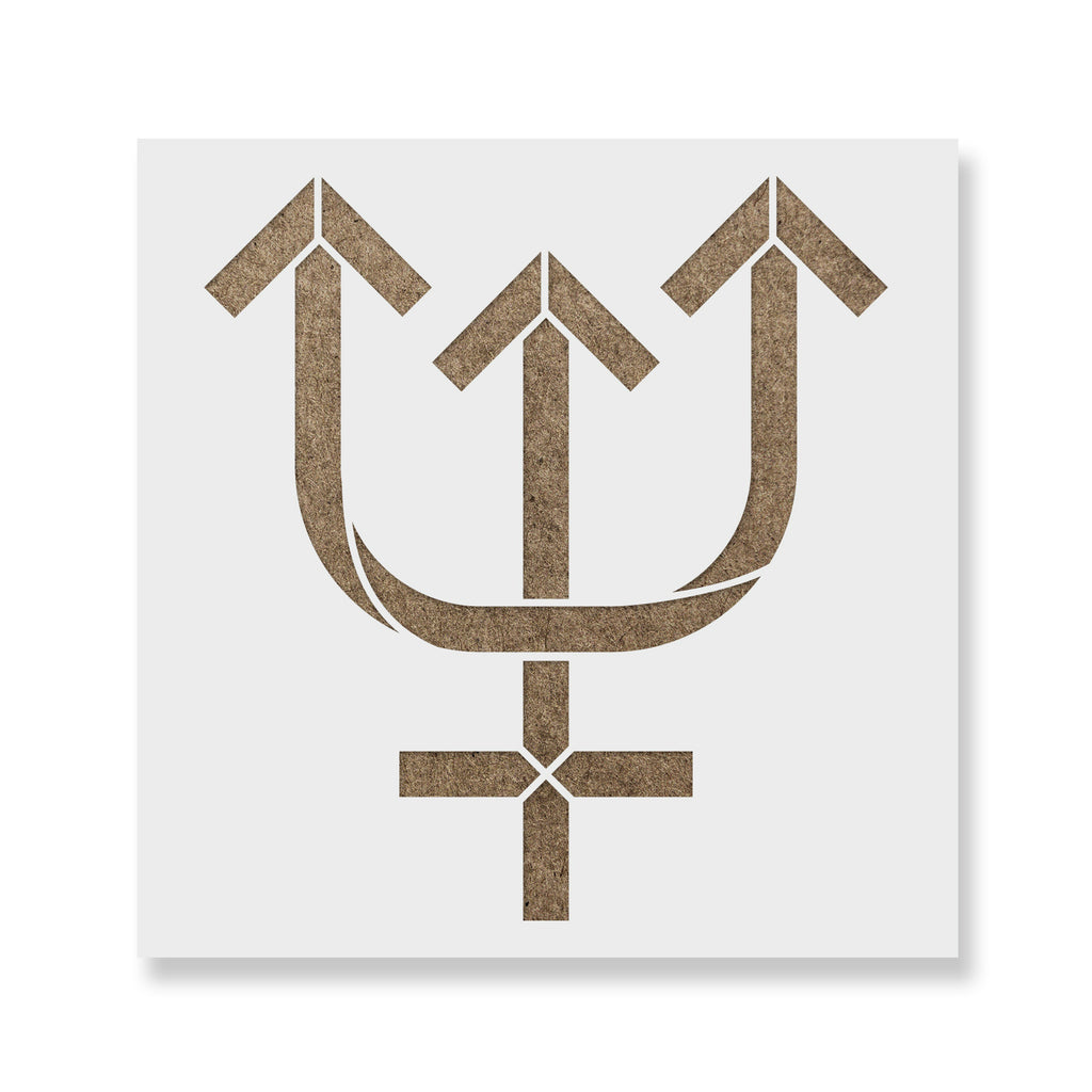 Neptune Astrology Symbol Stencil