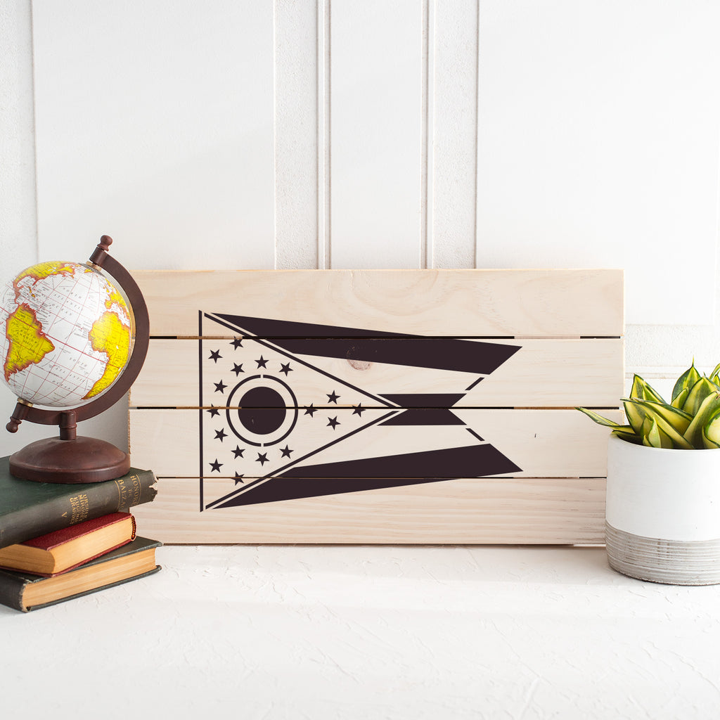 Ohio State Flag Stencil for Crafting & DIY