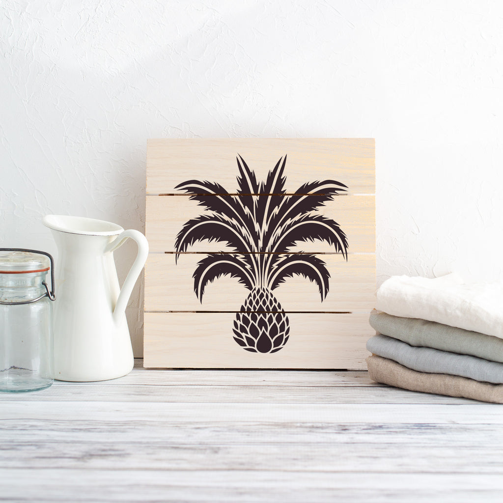 Palm Tree Stencil, Small and large size palm tree with leaves