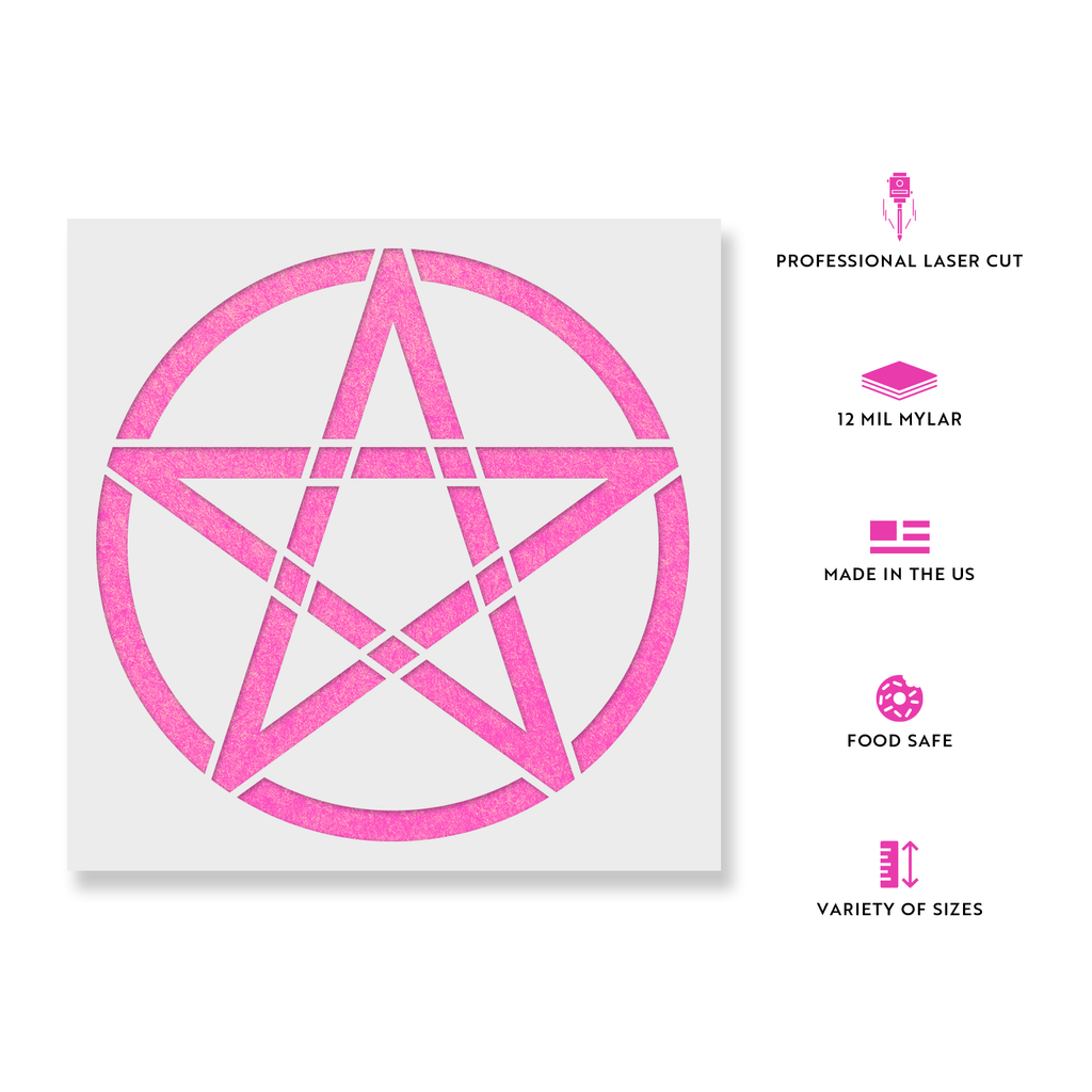 Pentagram Stencils - Stencil Revolution