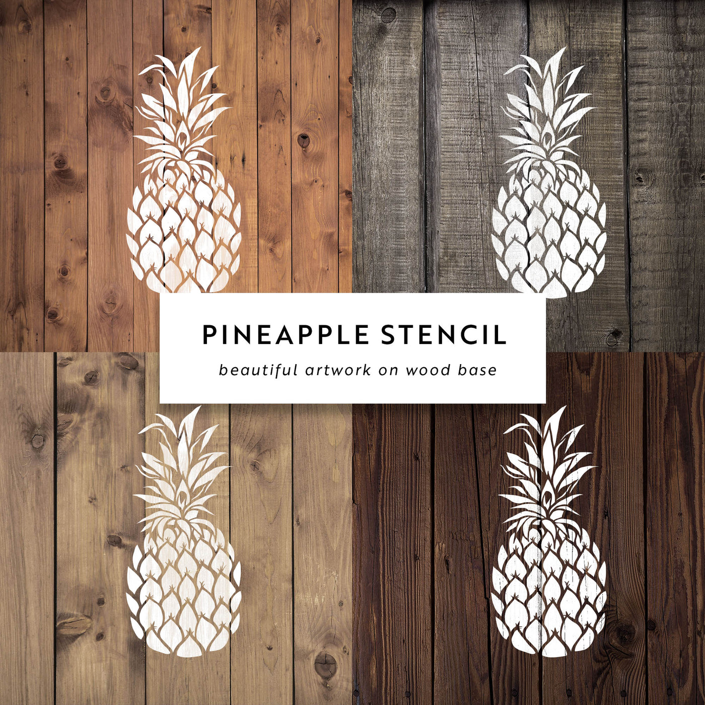 Pineapple Stencil in Small & Large Sizes - Great for DIY Projects