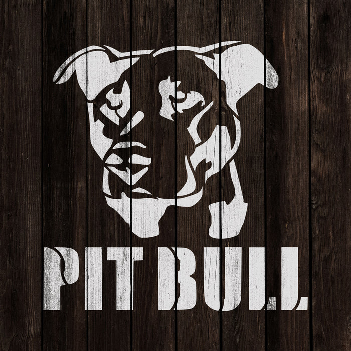 Pit Bull Stencil, Design templates of a Pitbull head for diy art
