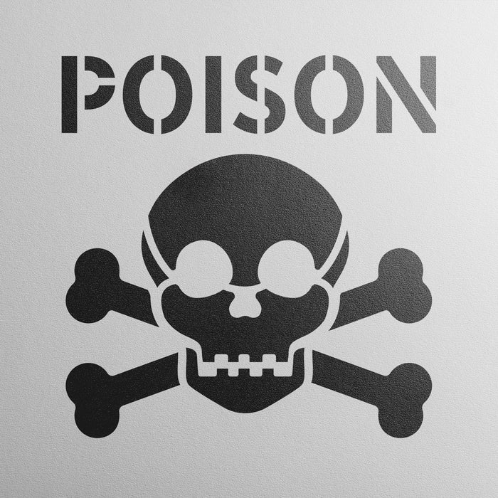 Poison Symbol Stencils - Stencil Revolution
