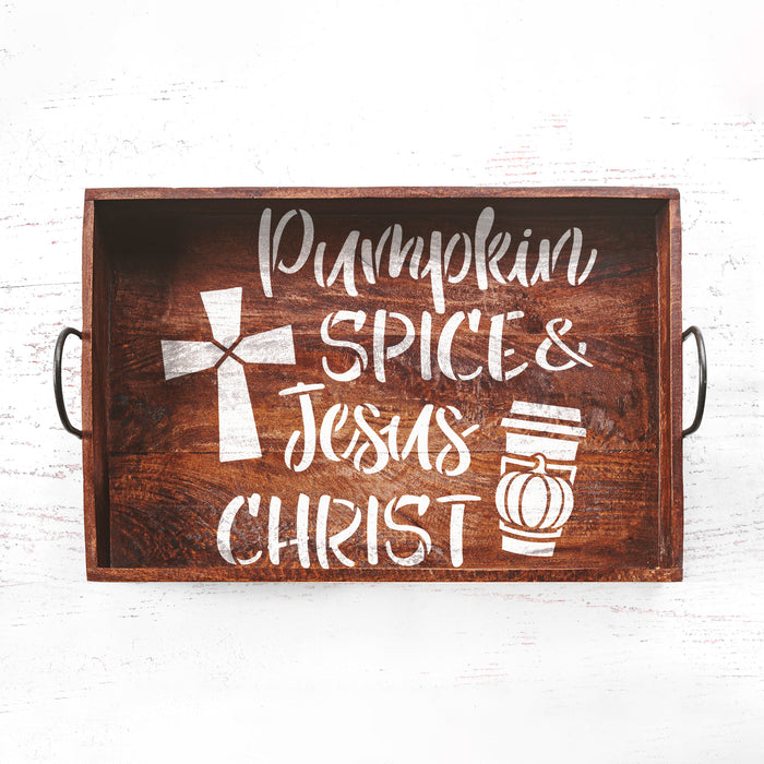Pumpkin Spice And Jesus Christ Stencils - Stencil Revolution