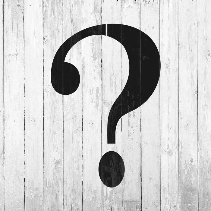 Question Mark Stencil - Reusable Stencils of a Question Mark in Various ...