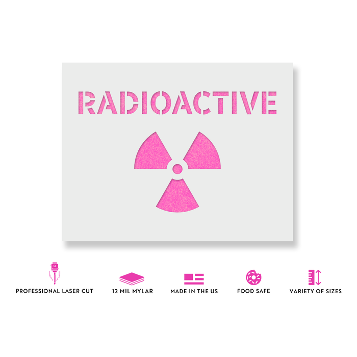 Radioactive Symbol Stencils - Stencil Revolution