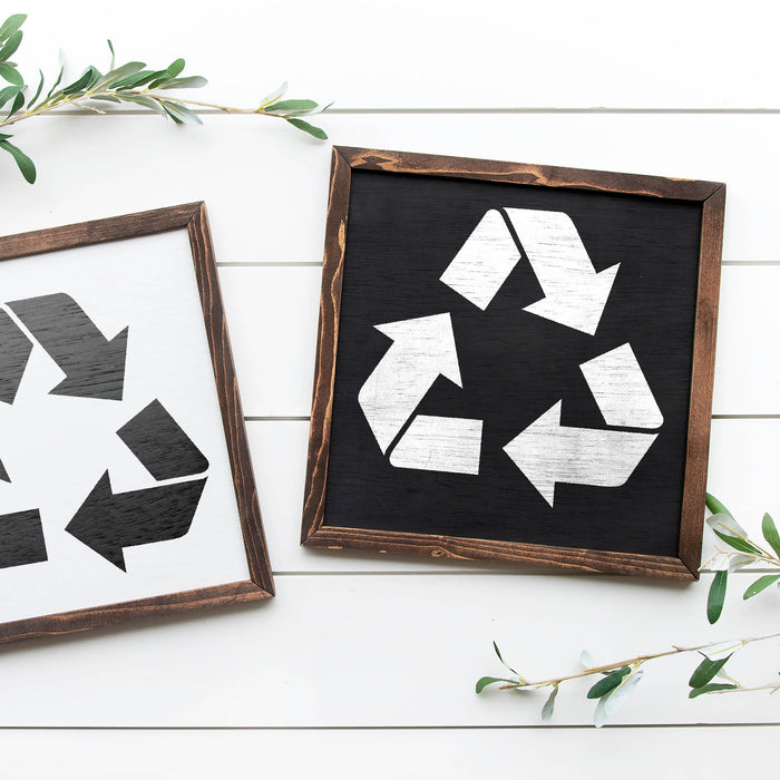 Recycle Stencil - Reusable USA Made Stencils of a Recycle Symbol