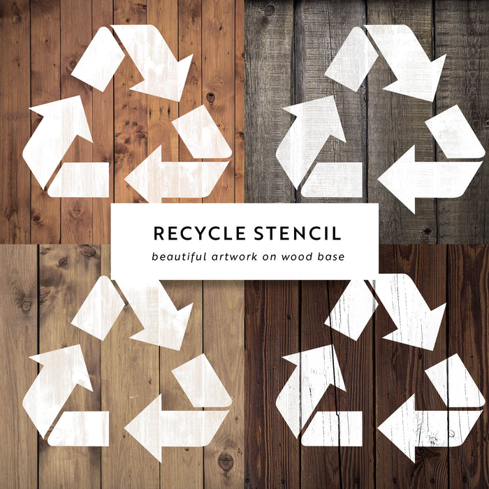 Recycle Stencil - Reusable USA Made Stencils of a Recycle Symbol