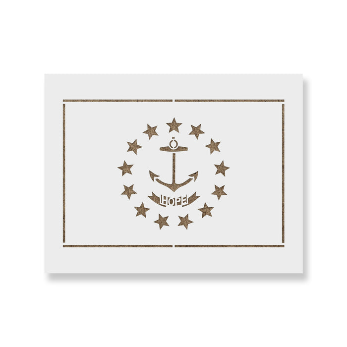 Rhode Island State Flag Stencil for Crafting & DIY