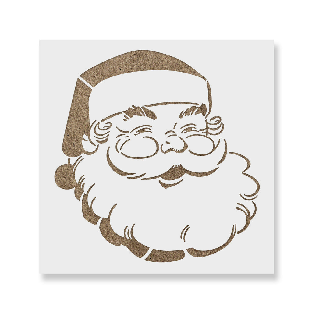 Santa Claus Stencil Design - Durable Stencil of Santa's Face