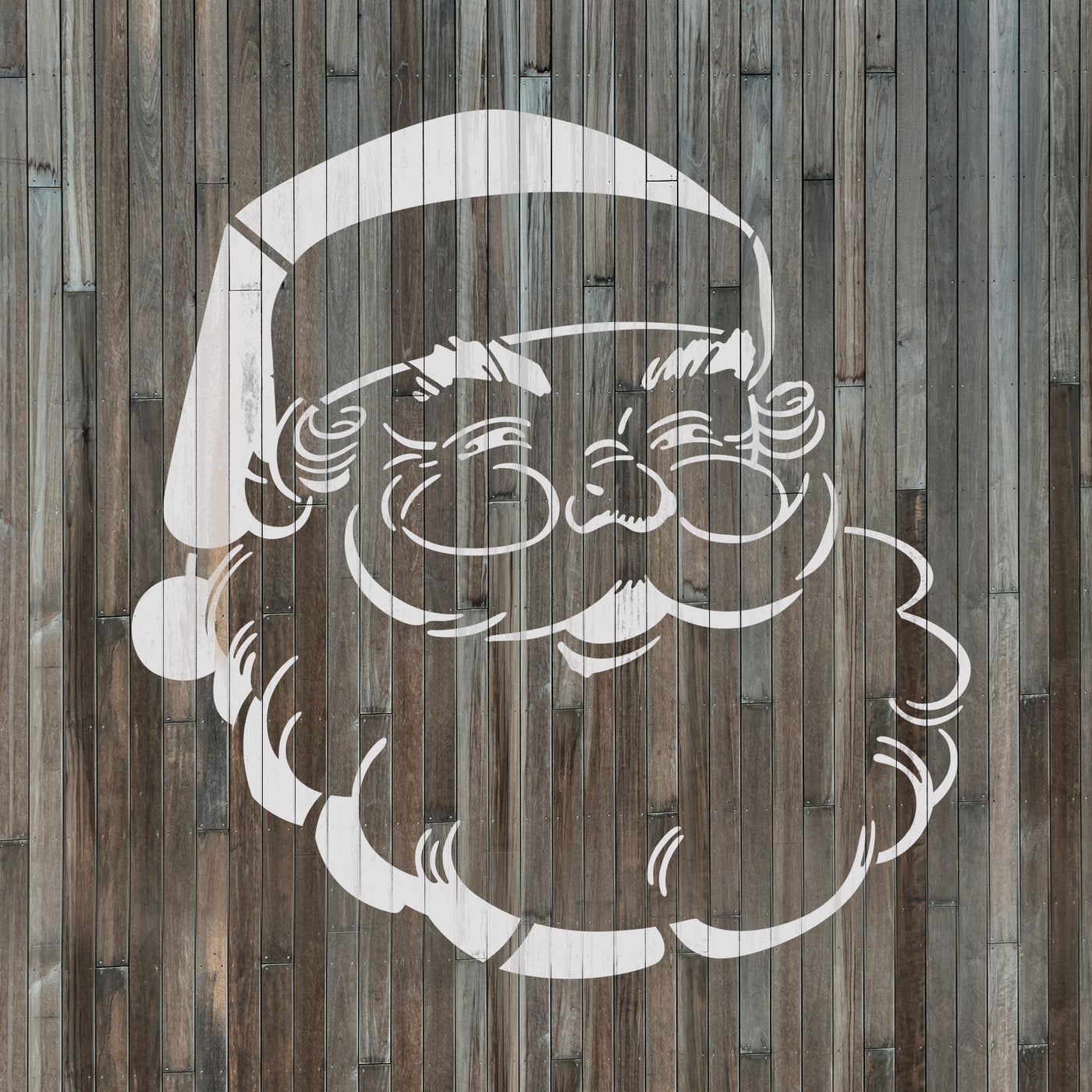 Santa Claus Stencil Design - Durable Stencil of Santa's Face