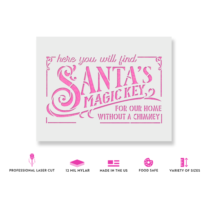 Santa's Magic Key Stencils - Stencil Revolution