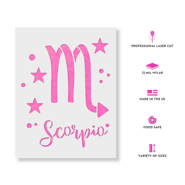 Scorpio Zodiac Symbol Stencil
