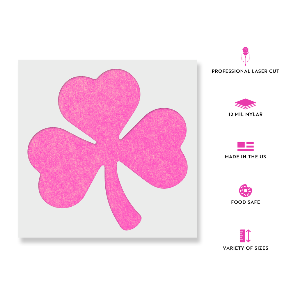 Shamrock Stencil - DIY stencil for painting St. Patrick's day crafts
