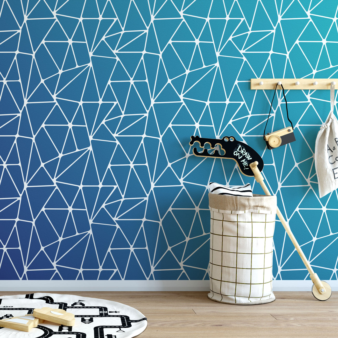 Shattered Geometric Pattern Wall Stencils - Stencil Revolution