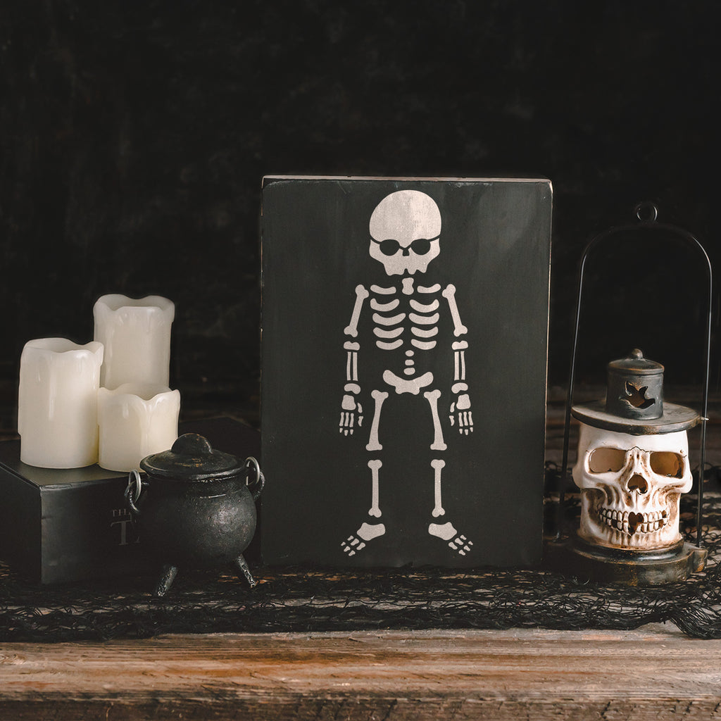 Skeleton Stencil Template for Halloween Crafting and DIY Fun