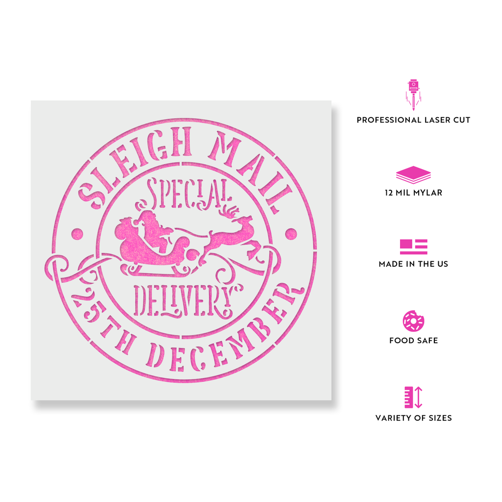Sleigh Mail Stencils - Stencil Revolution