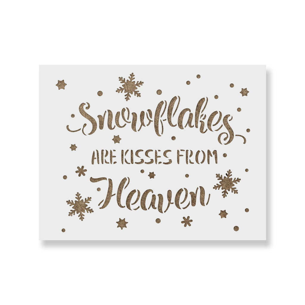 Snowflake Kisses Stencil for Crafting & DIY
