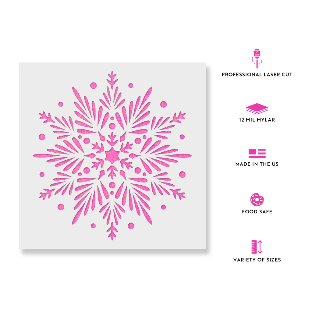 Snowflake Stencil Art Elegant Snowflake Stencil A Colorful Life