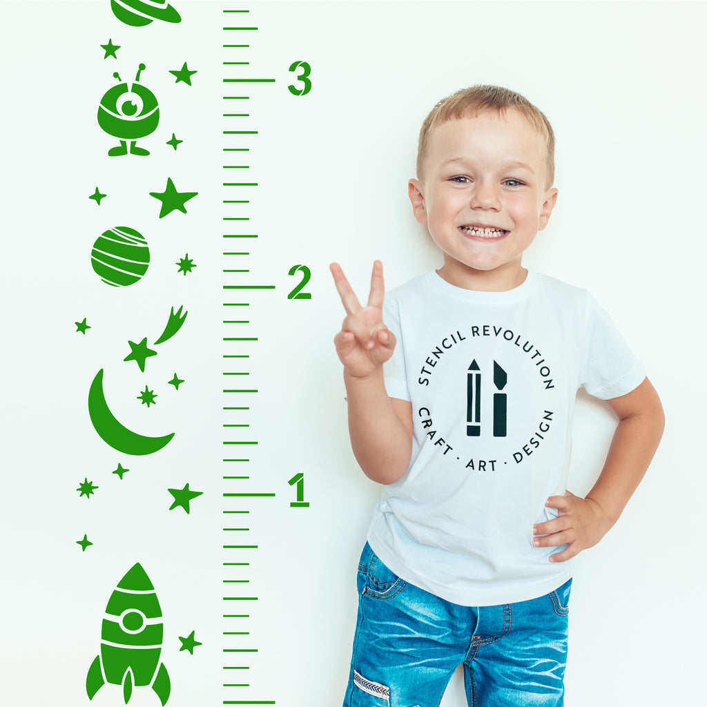 Space Growth Chart Stencils - Stencil Revolution