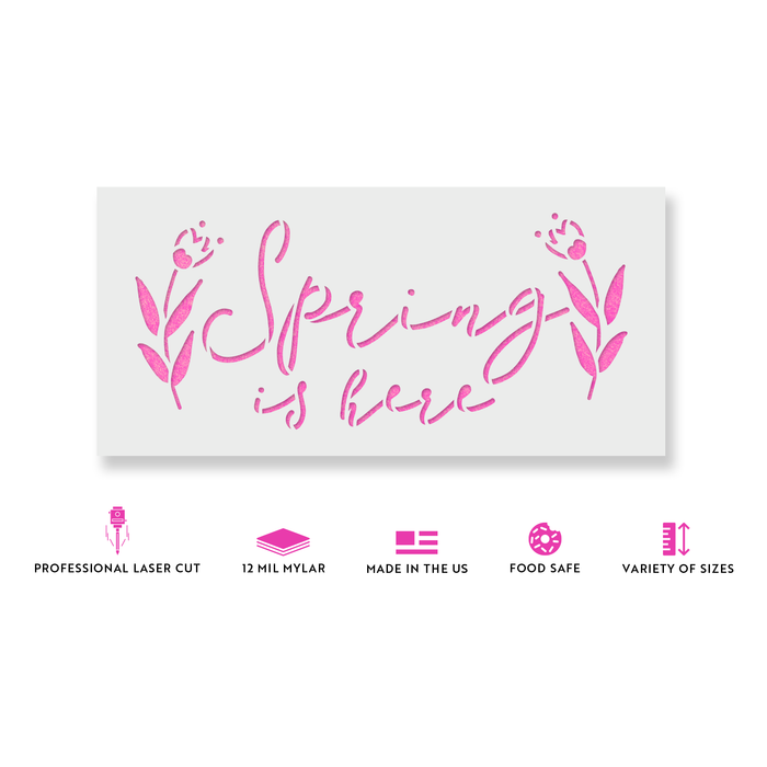 Spring Time Is Here Stencils - Stencil Revolution