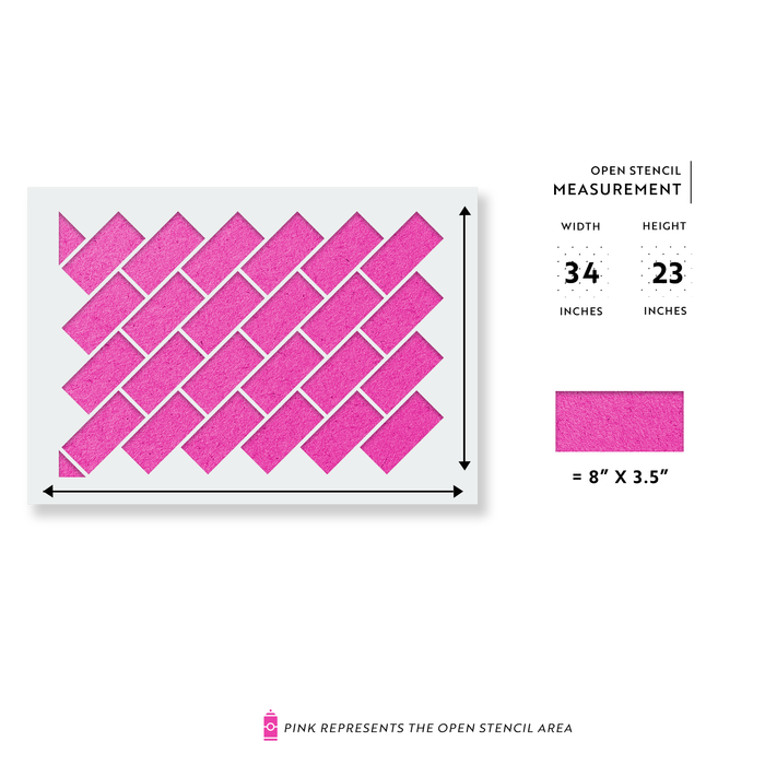 Stacked Brick Pattern Wall Stencils - Stencil Revolution