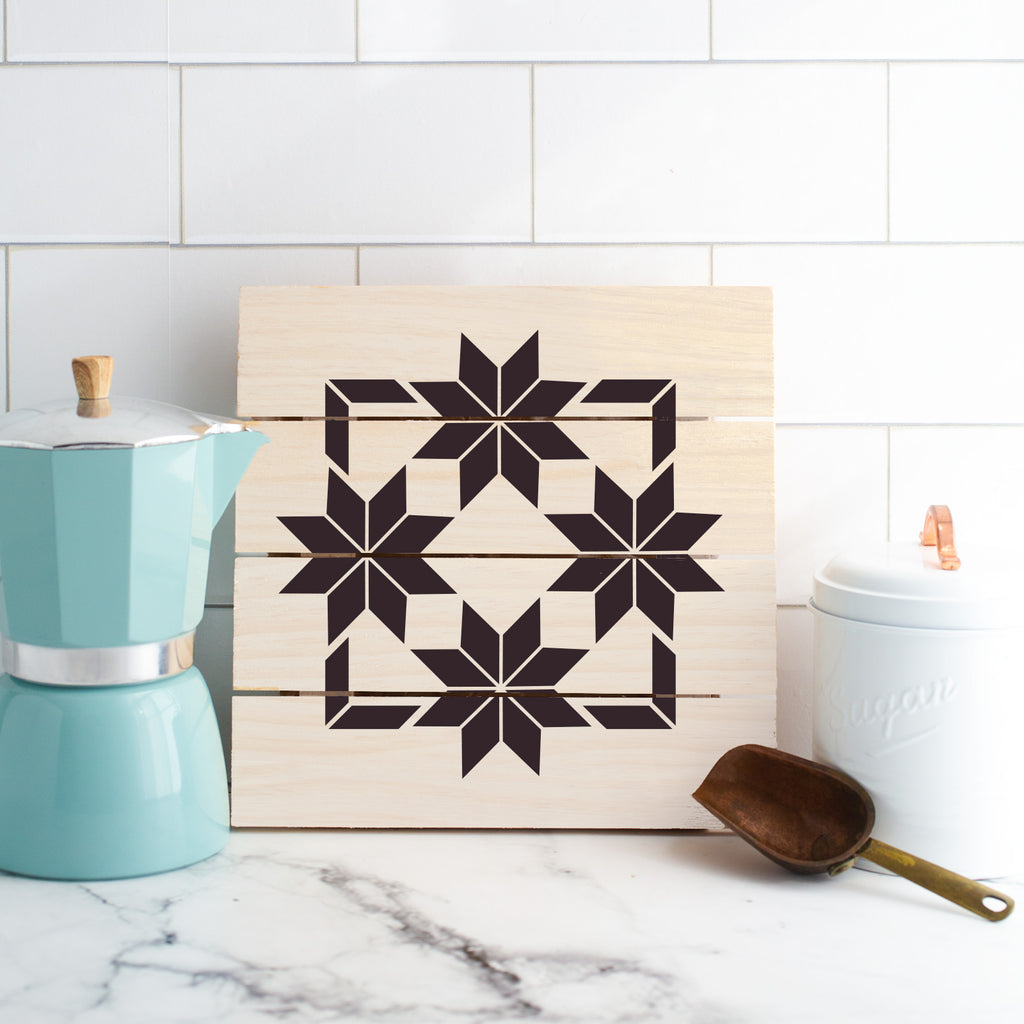 Star Medley Barn Quilt Stencils - Stencil Revolution