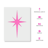 Starburst Stencil - Laser cut stencil of a bursting star