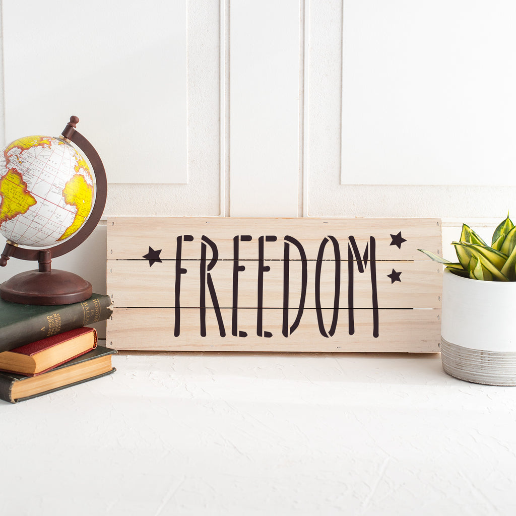 Starry Freedom Independence Stencils - Stencil Revolution