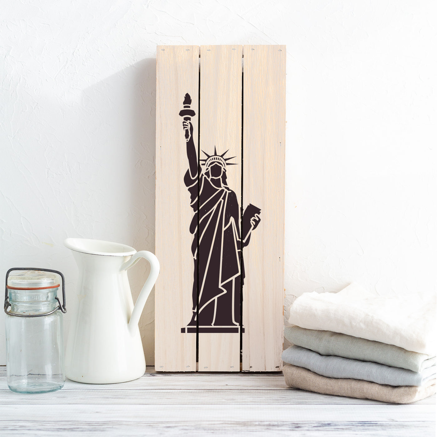 Statue of Liberty Stencil Design - Durable NYC Stencil