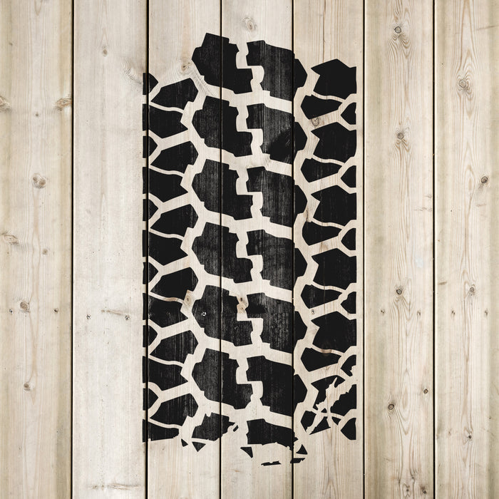 Tire Tracks Stencil, American made stencils for race fans!