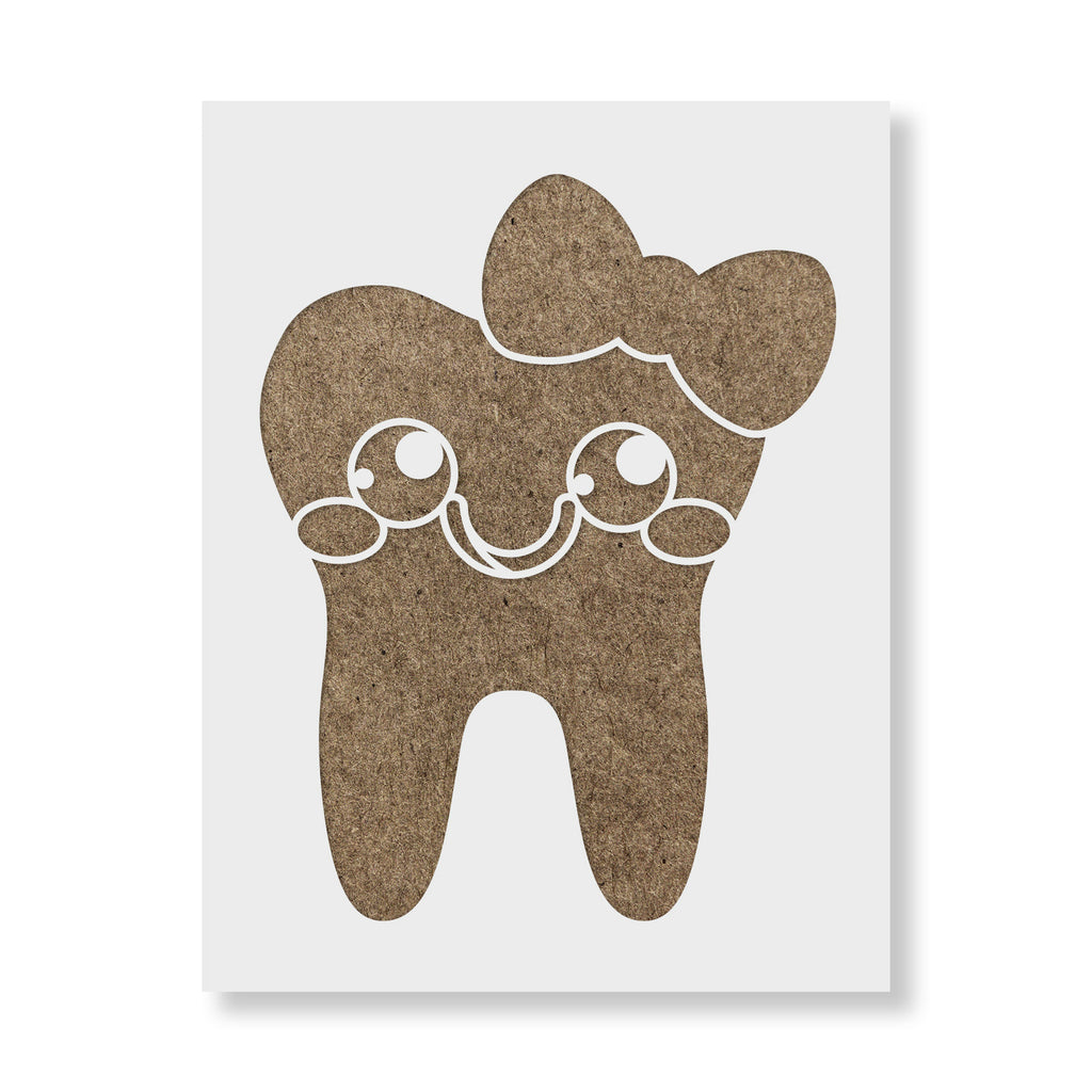 Tooth with Bow Stencils - Stencil Revolution