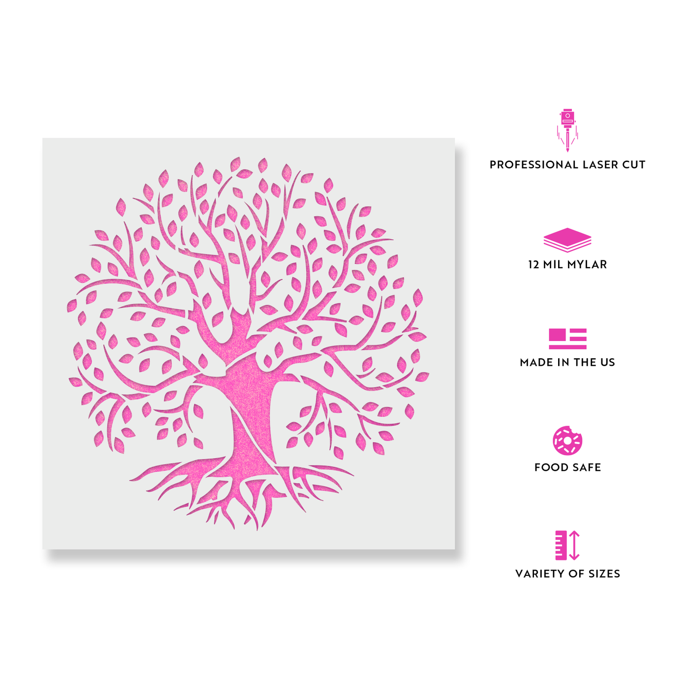 Tree of Life Stencil - Tree of Life Template for Crafting and Decor